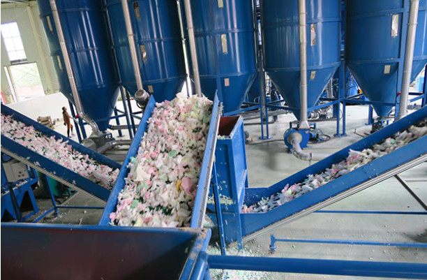 Triple Issue Line PE Foam Recycling & Rebonded Machine Round Bubble